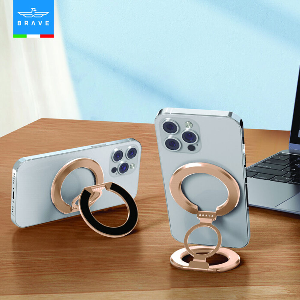 Buy Online BRAVE 3-in-1 Magnetic Ring Holder and Kickstand - Golden in Qatar- Tccq.com